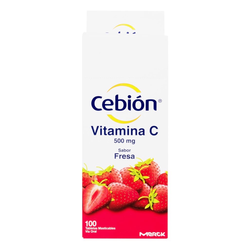Cebion Masticable Sabor Fresa 100 Tabletas