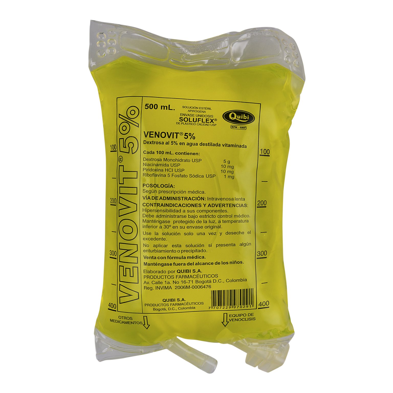 Drogueria San Jorge - Venovit 5% Vitaminado Bolsa 500 mL