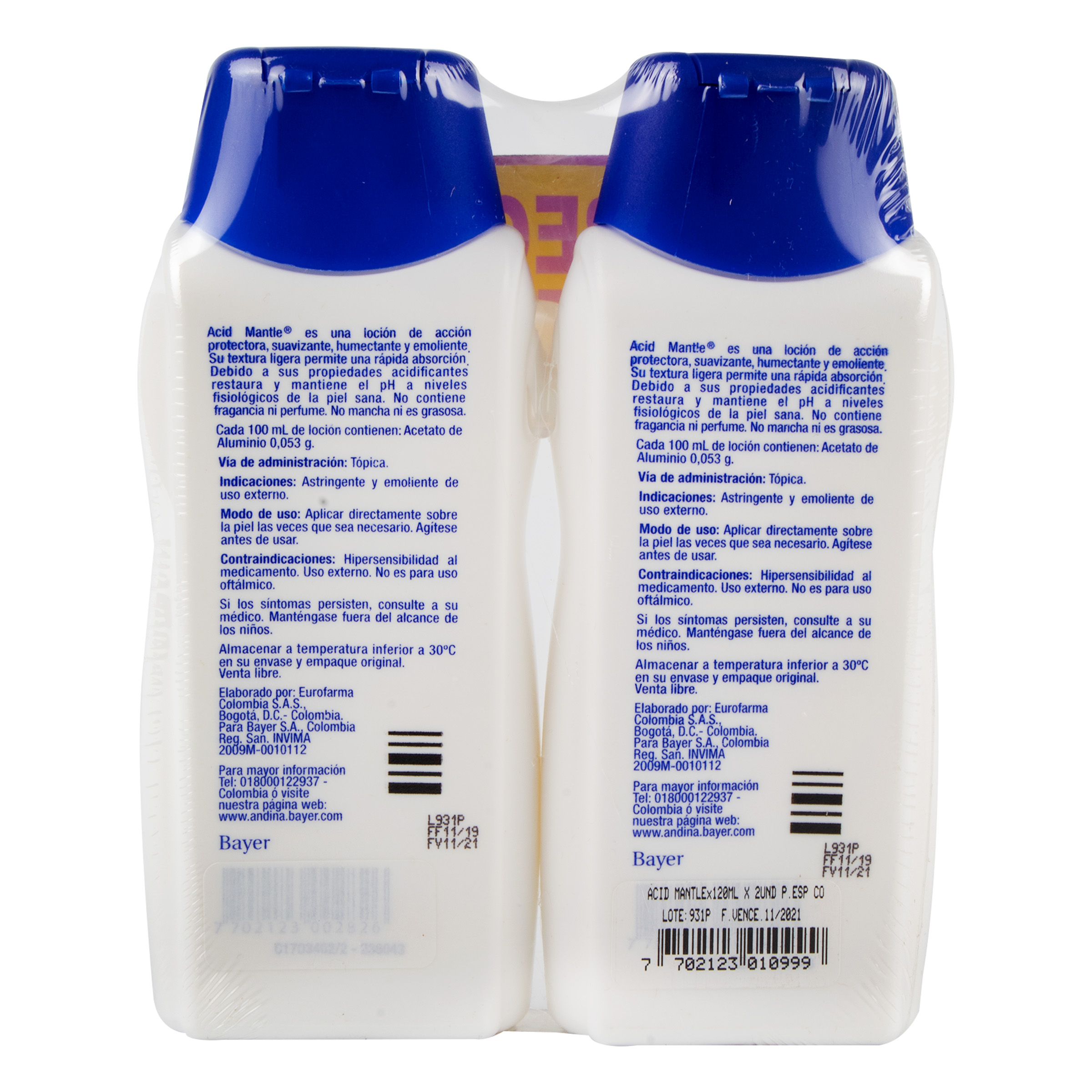 Acid Mantle Loción 120 mL - Farmacia Droguería San Jorge